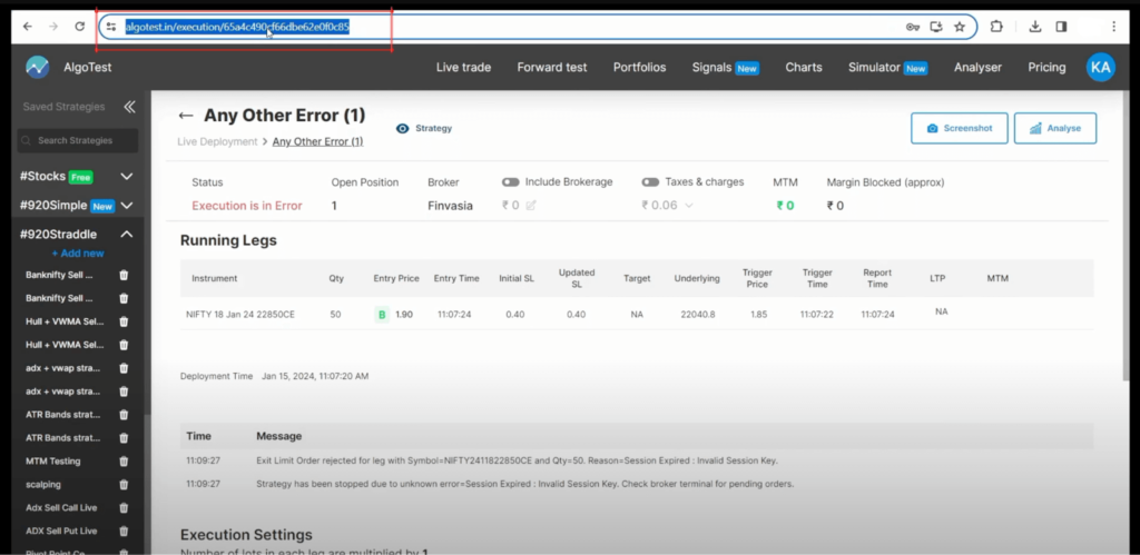 How to Identify and Fix Errors on Your Strategy in AlgoTest?