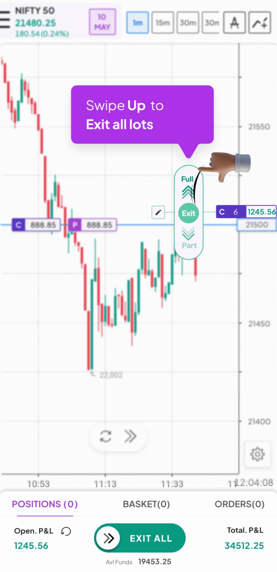 How to Place and Exit from Trade Positions in Smart Options?