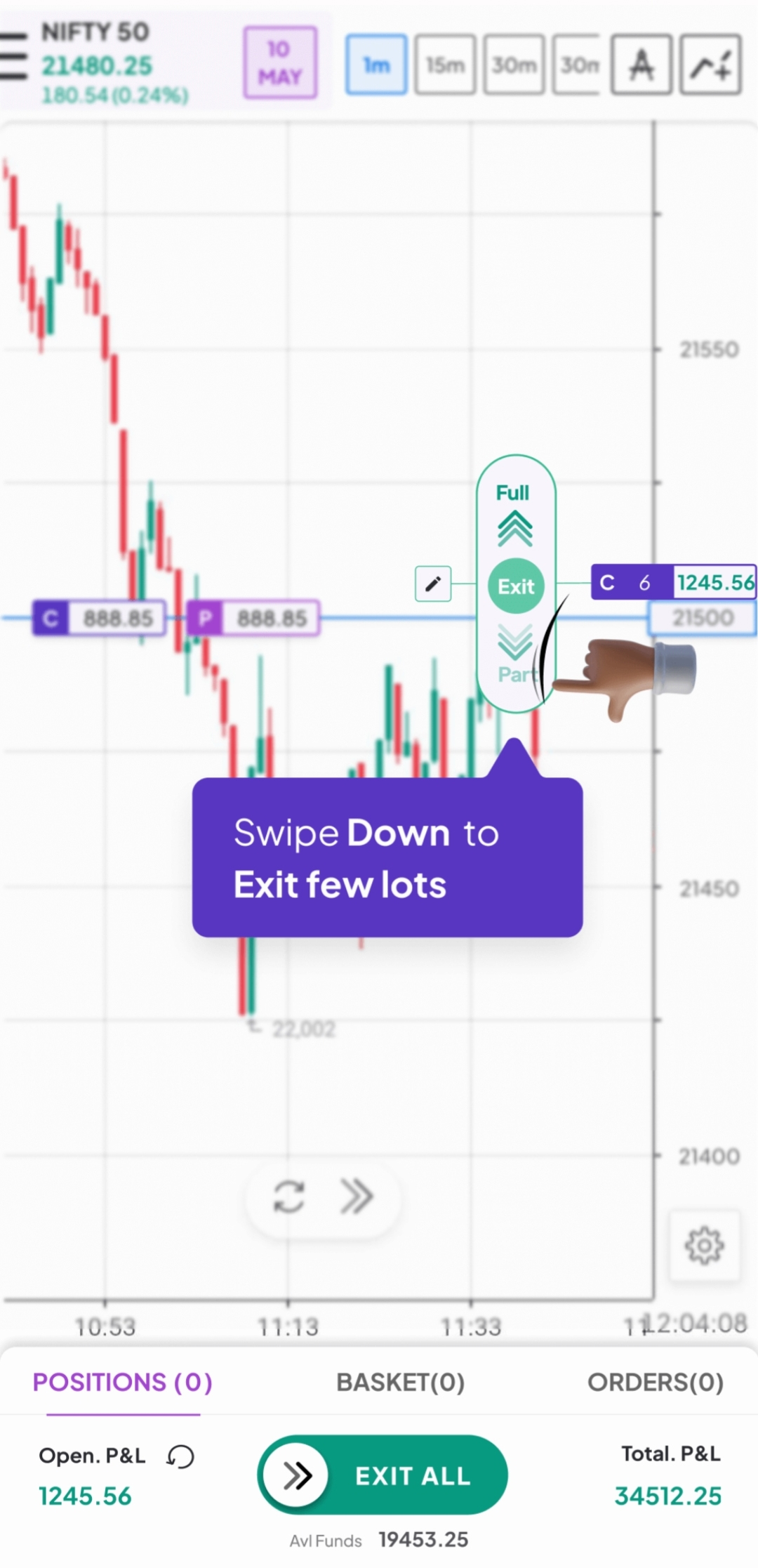 How to Place and Exit from Trade Positions in Smart Options?